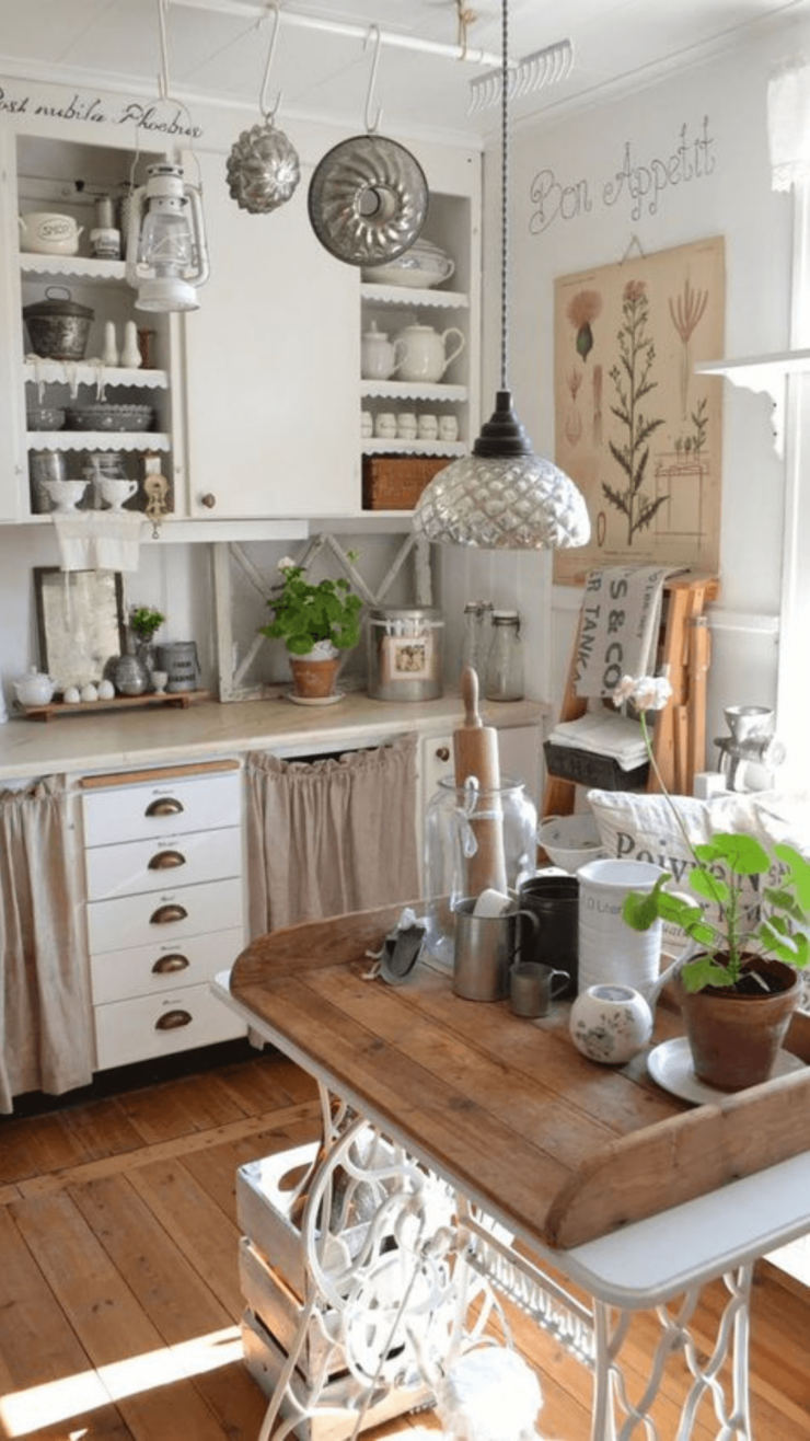Comment créer une déco de cuisine campagne chic